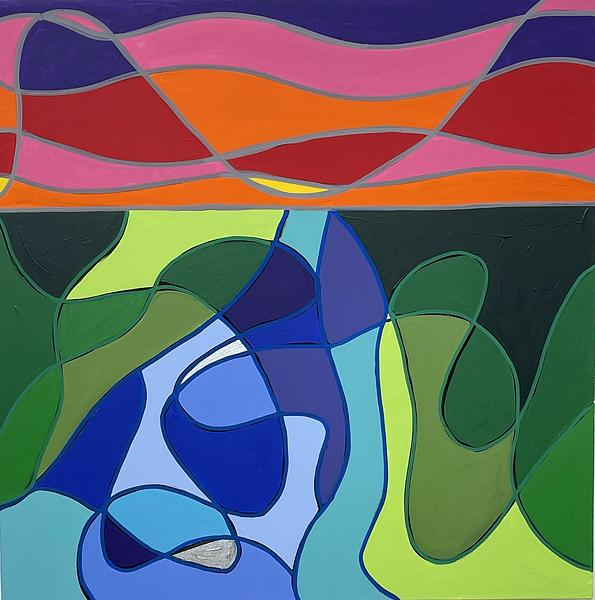 Non Objective Abstract Painting by artist Michelle Feinberg – Loupe, Inc