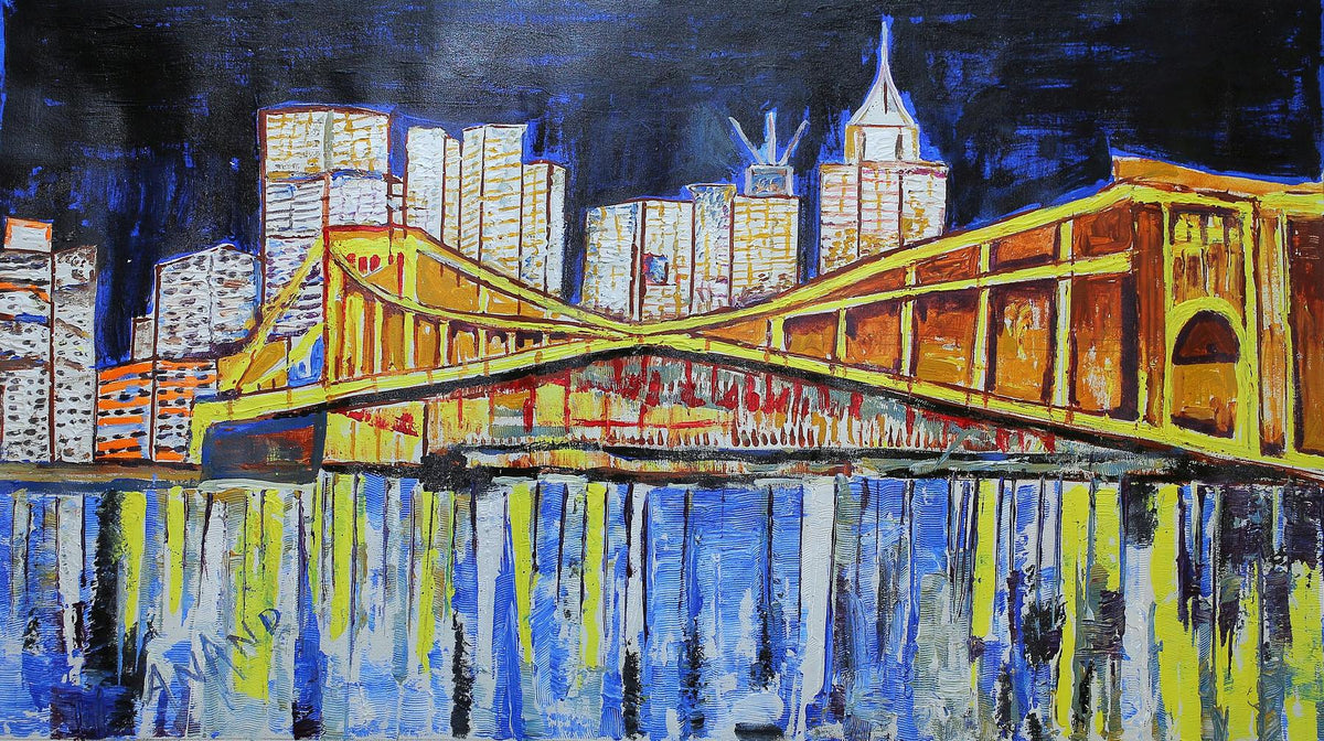 City of Bridges - Abstract - Objective painting by Anand Manchiraju ...