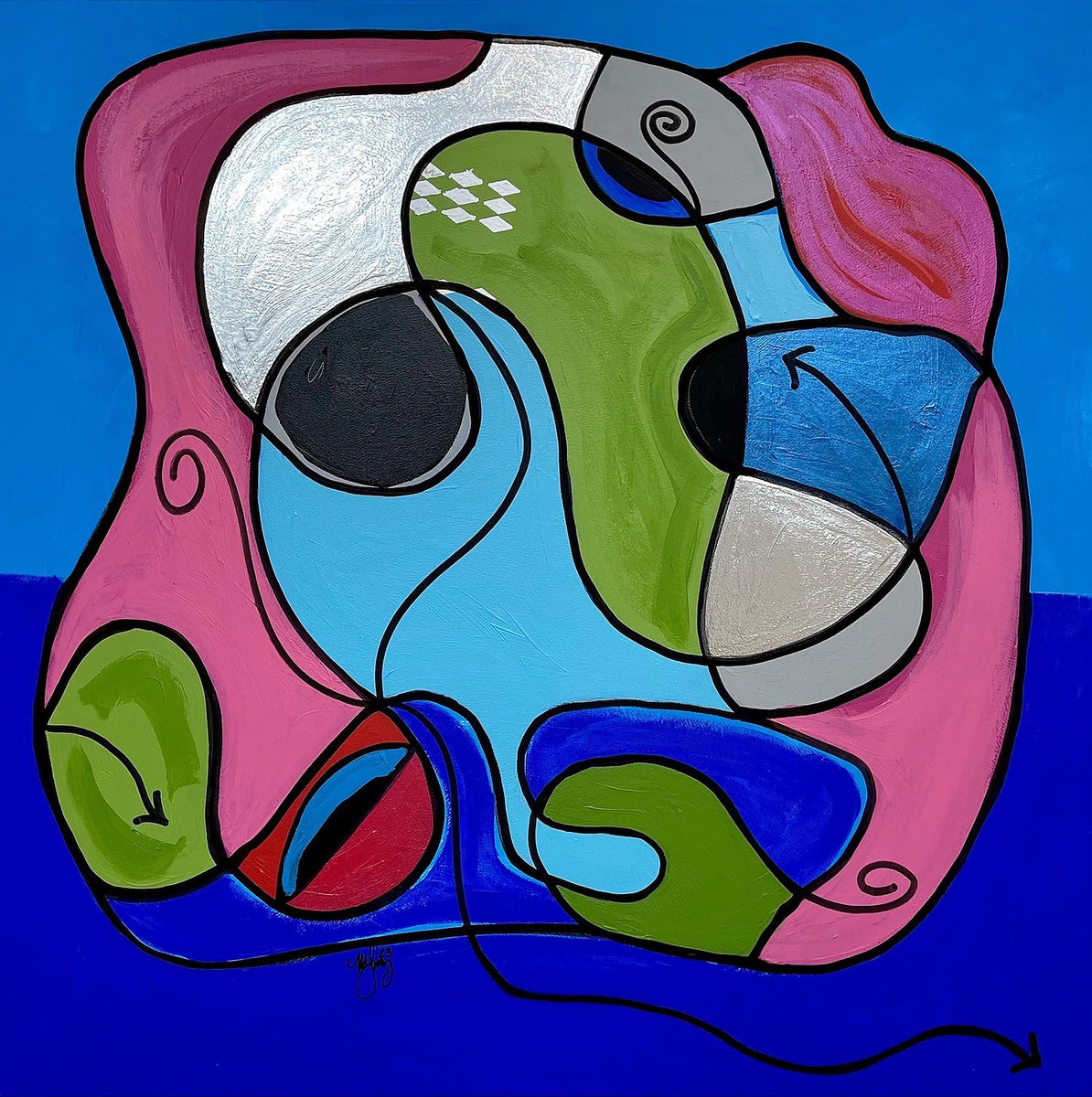 She's Falling Apart - Abstract - Objective painting by Michelle ...