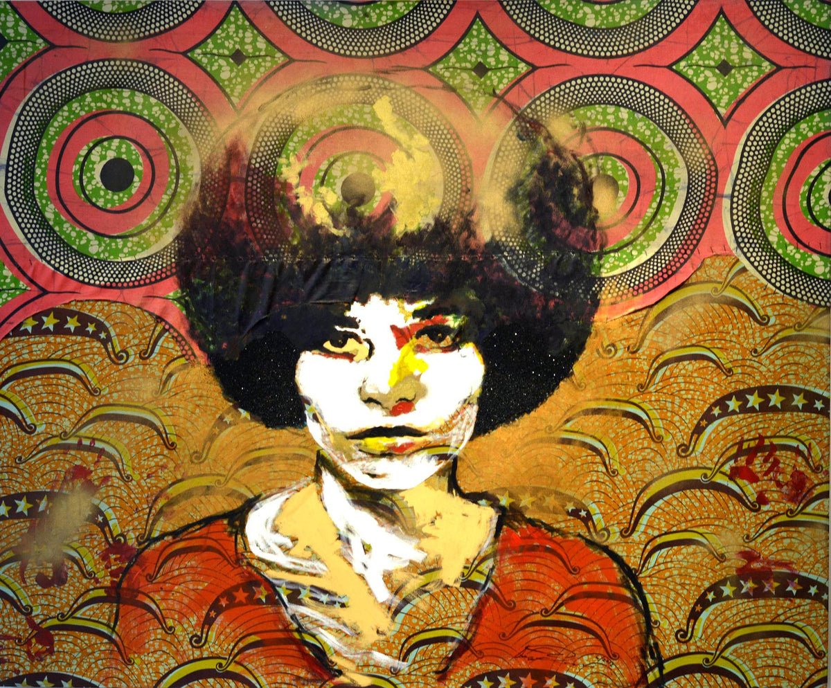 Portrait of Angela Davis - Abstract - Objective painting by Sophia ...