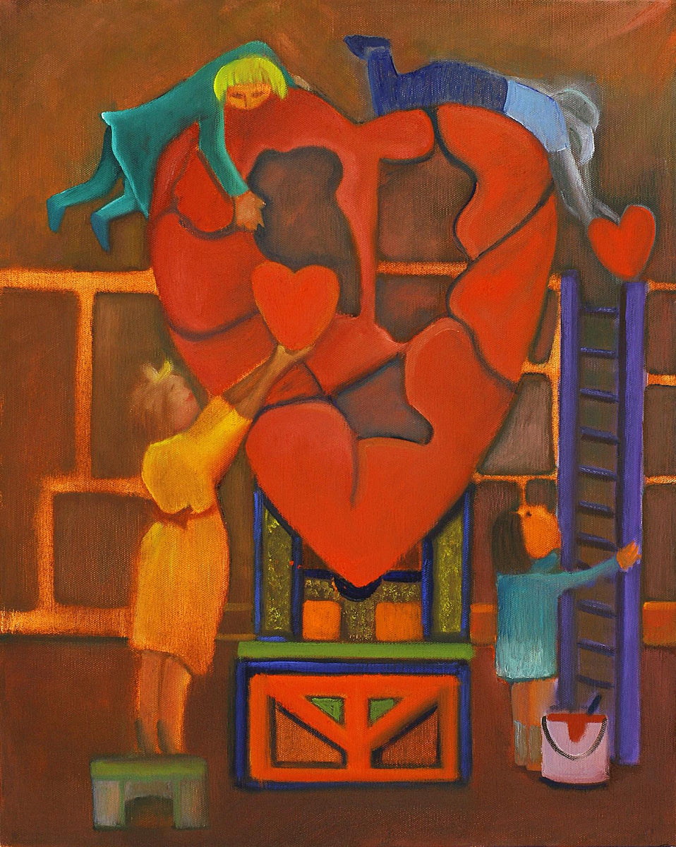 The Building Block - Abstract - Objective painting by Olga Stamatiou ...