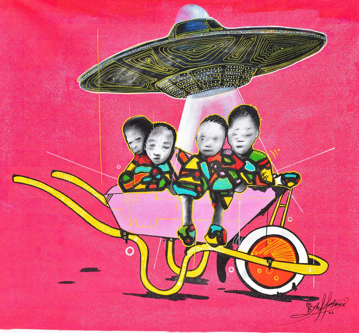 Bonala - Abstract - Objective painting by Ras Silas Motse – Loupe, Inc