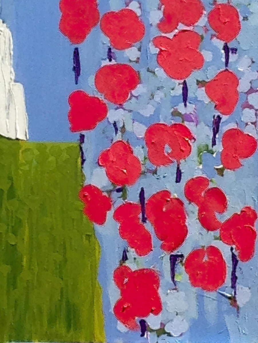 Bougainvillea - Abstract - Objective painting by Jane Mitchell – Loupe, Inc