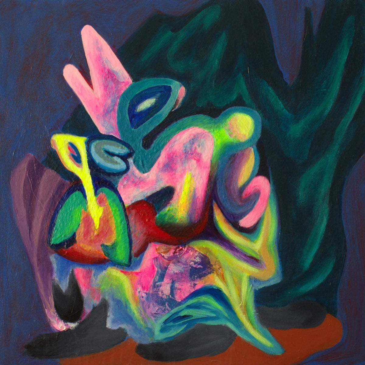Rabbits - Abstract - Objective painting by Lu Meng – Loupe, Inc